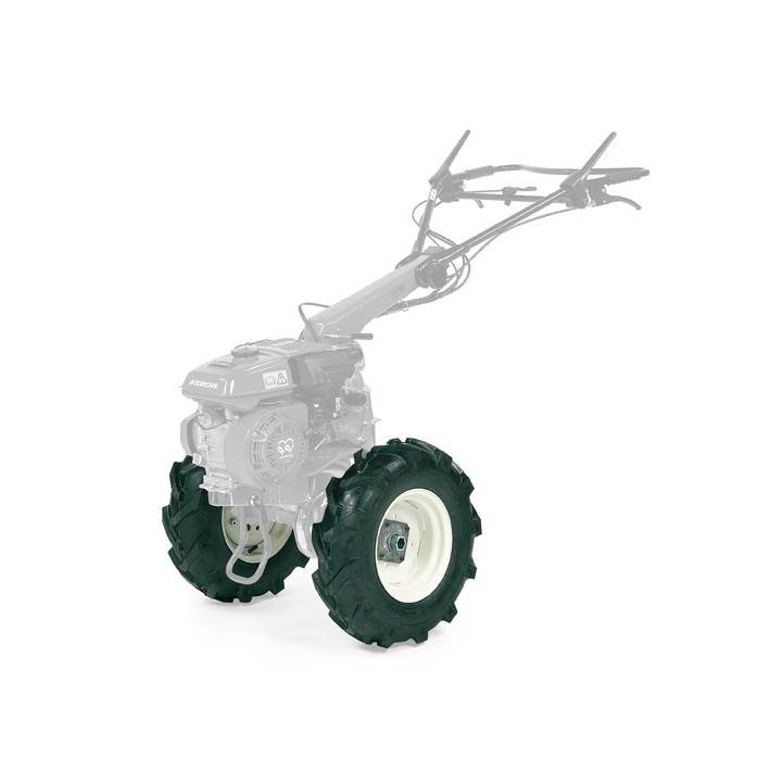 Cómo acoplar una rueda y un asiento a una motoazada?】